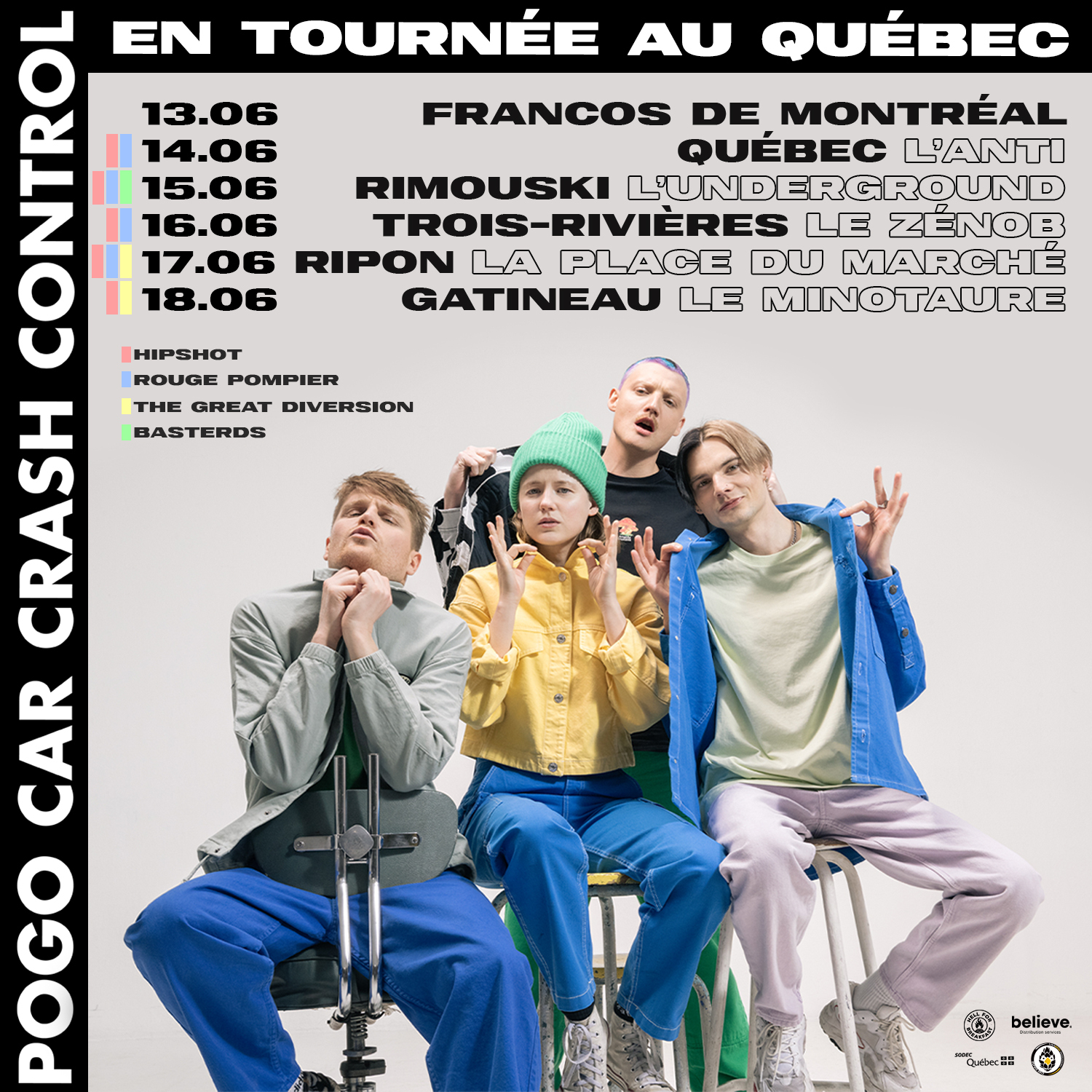 Pogo Car Crash Control - Tournée annoncée au Québec